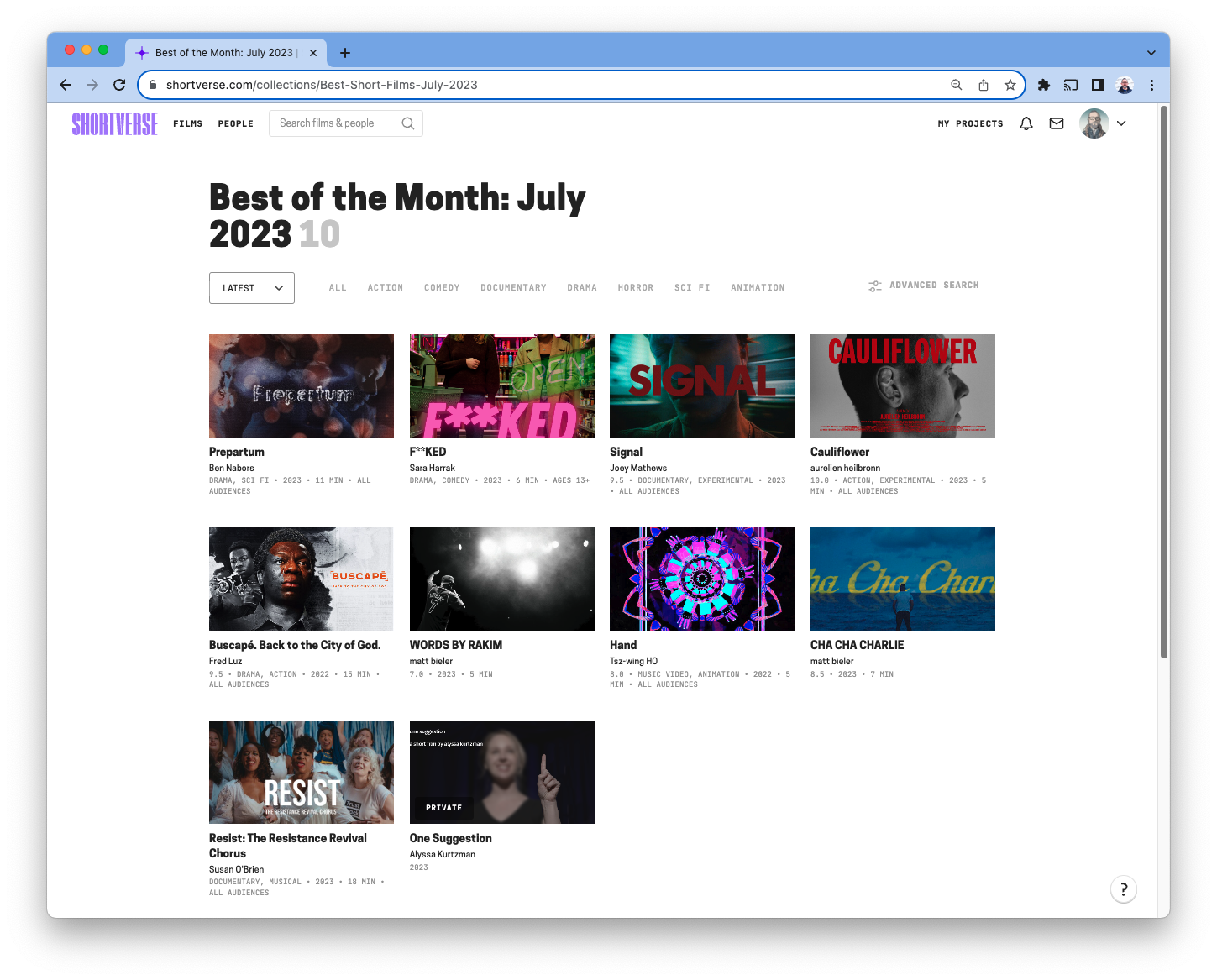 Best of the Month: July 2023 | Short of the Week