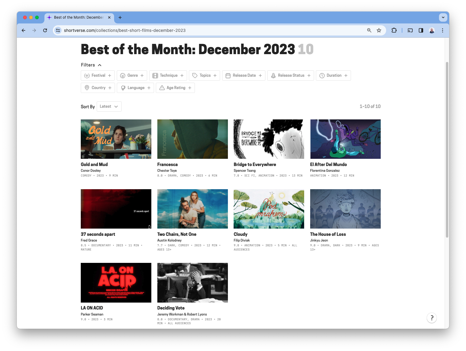 Best Short Films of December 2023 | Short of the Week