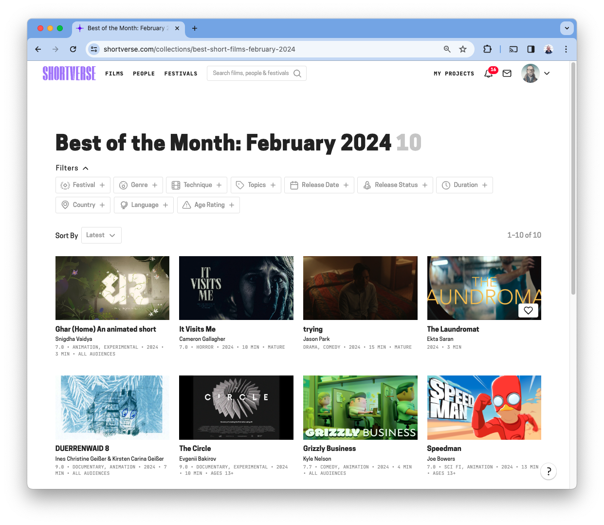 Best of the Month: February 2024 | Short of the Week